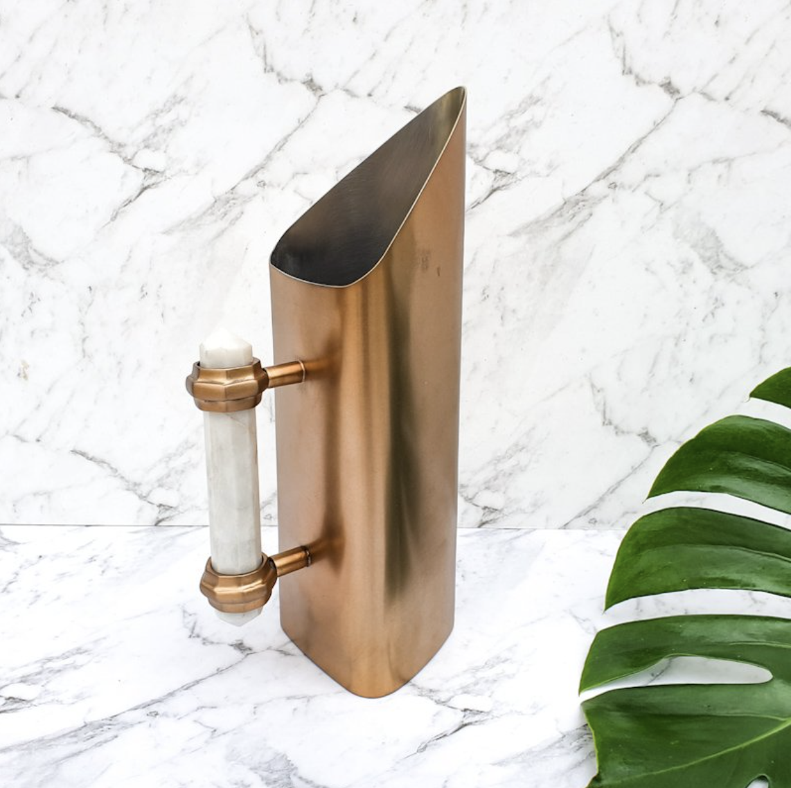 Copper and White Marble Jug – Bloomingales