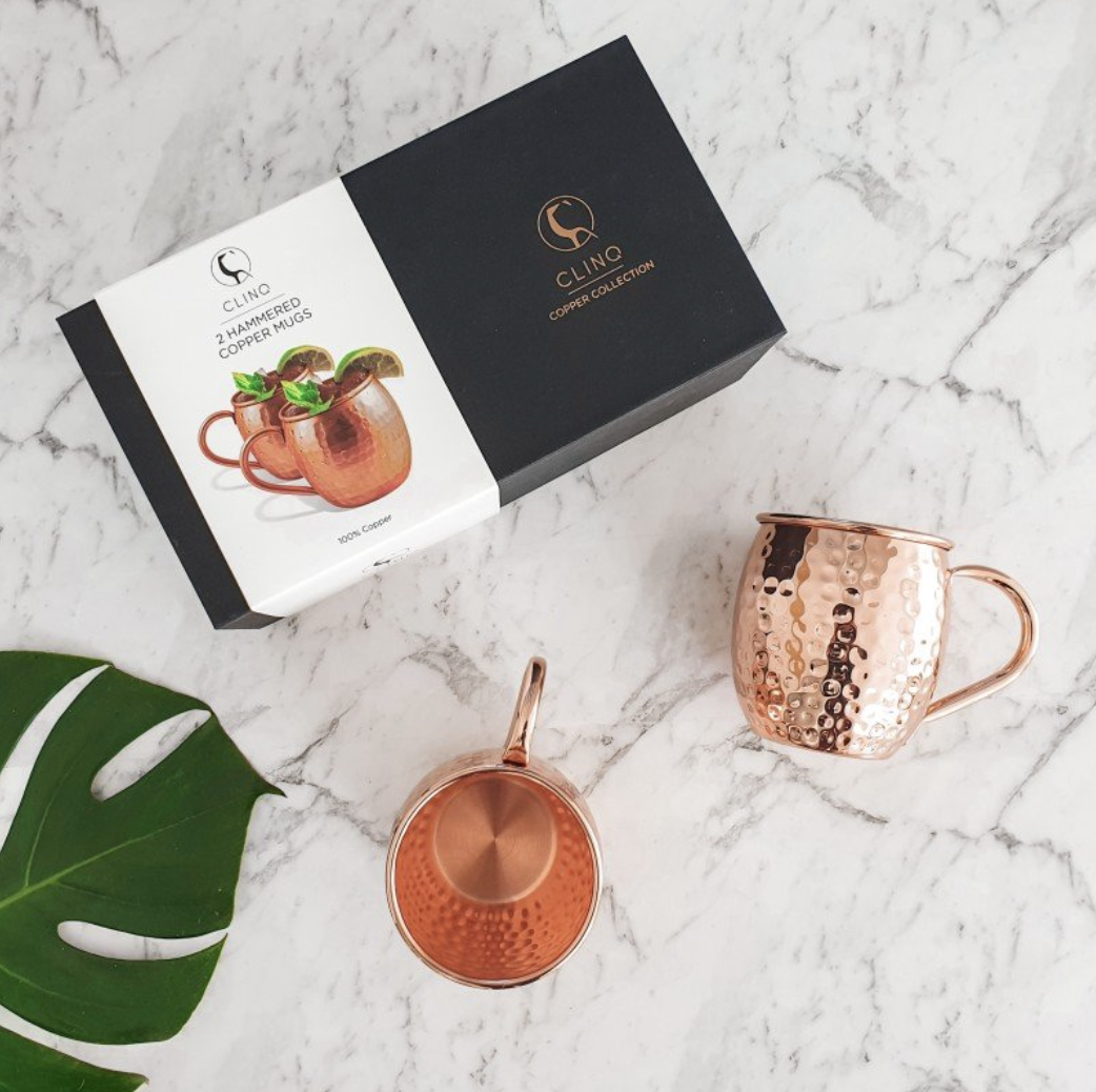 Copper Hammered Mule Mugs w/ Handle – Bloomingales