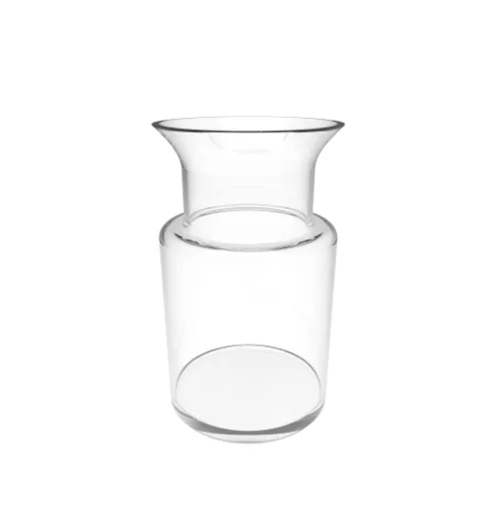 Glass Clear Toby Vase small L 14cm W 14cm H 23cm – Bloomingales